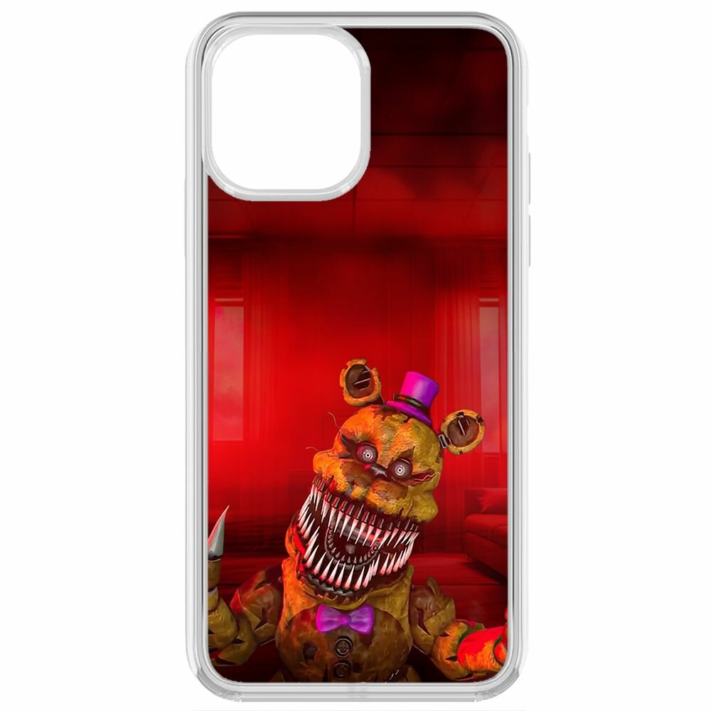Чехол-накладка Krutoff Clear Case фнаф - Фредди атакует для iPhone 13 Pro Max