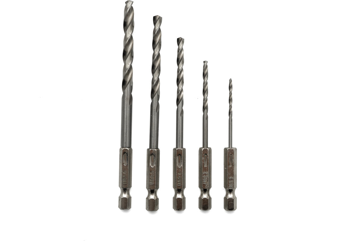 Vira 550109 Набор сверл по металлу с шестигранным хвостовиком 2-6 мм, 5 шт.