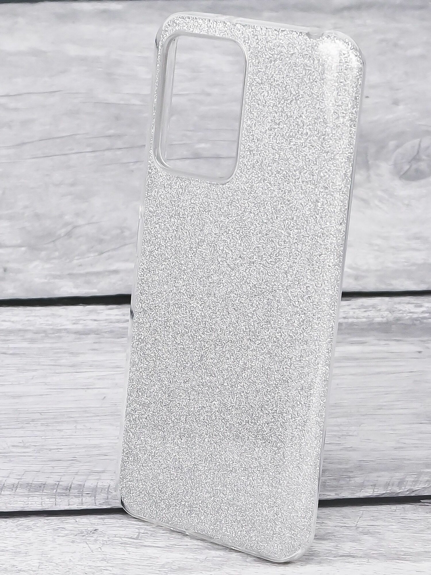 Силиконовый чехол бампер на смартфон Xiaomi Redmi Note 12 5G переливающийся с блестками, защитная блестящая накладка для телефона Ксаоми редми нот 12