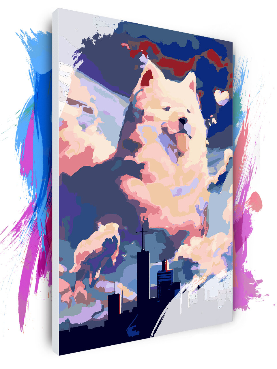 Картина по номерам на холсте Облачный пёс, 30 х 40 см