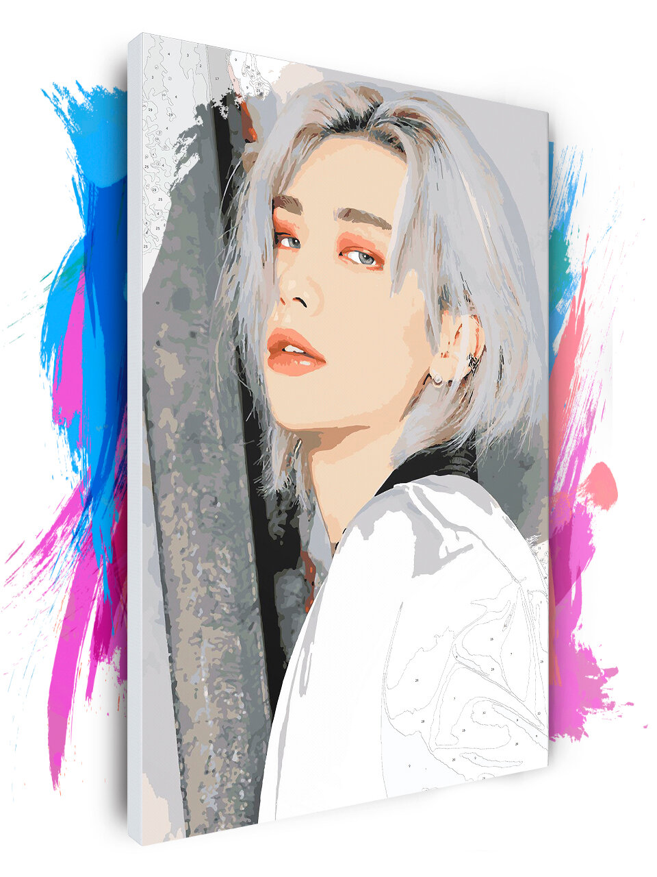 Картина по номерам на холсте Stray Kids Hyunjin Хёнджин, 40 х 60 см