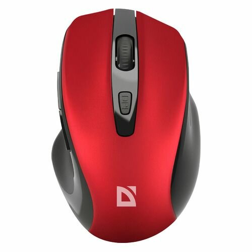 Мышь Defender Prime MB-053, оптическая, беспроводная, USB, красный и черный [52052]
