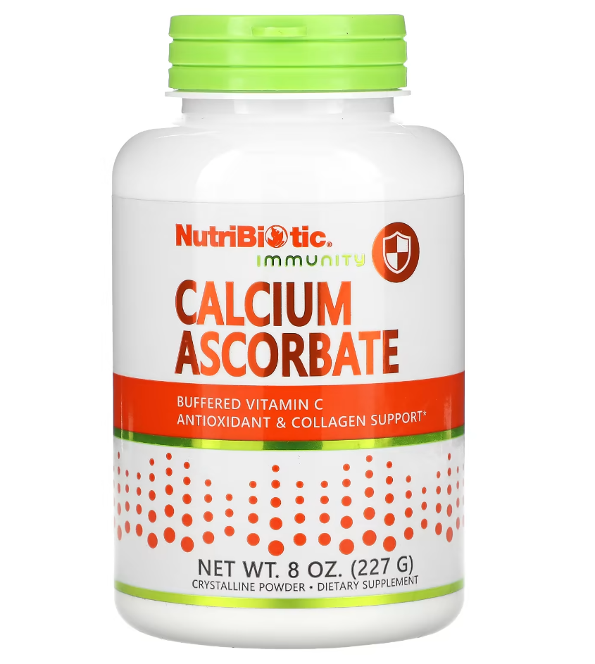 NutriBiotic Calcium Ascorbate Buffered Vitamin C (Аскорбат Кальция Буферизованный Витамин С) 227 г (NutriBiotic)