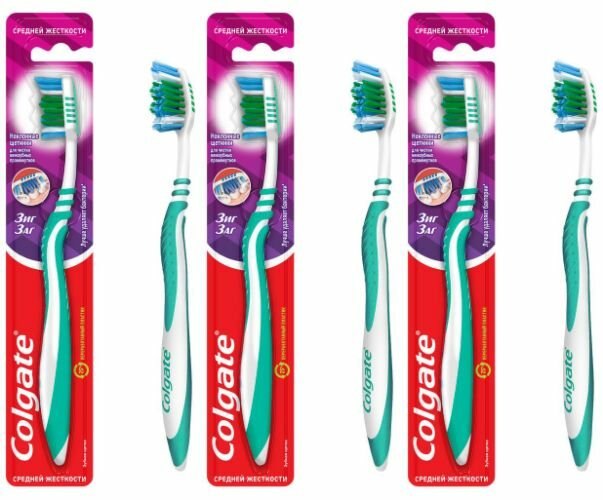 Colgate Зубная щетка Зиг Заг, средняя жесткость, 3 уп