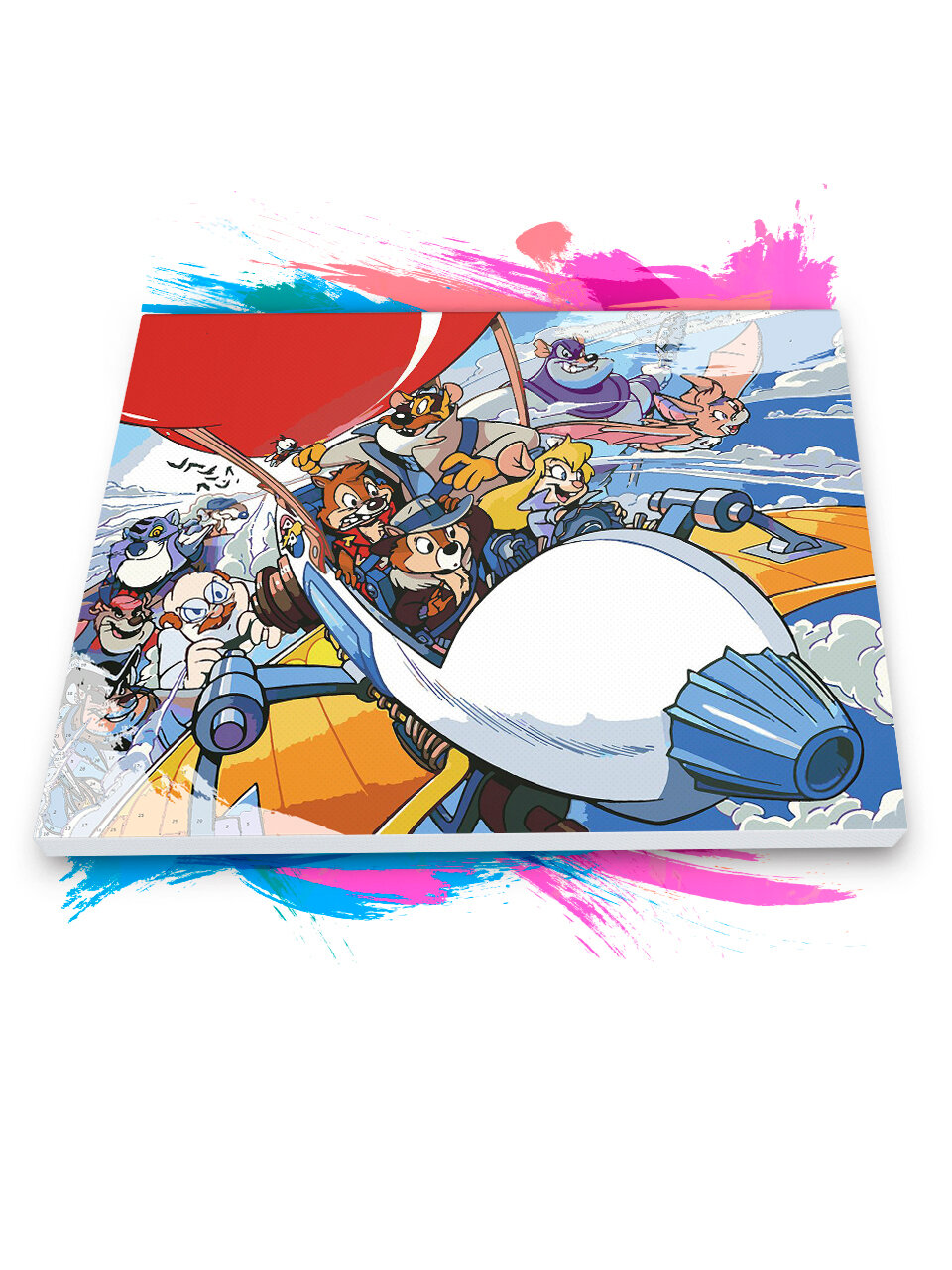 Картина по номерам на холсте Чип и Дейл спешат на помощь, 40 х 50 см