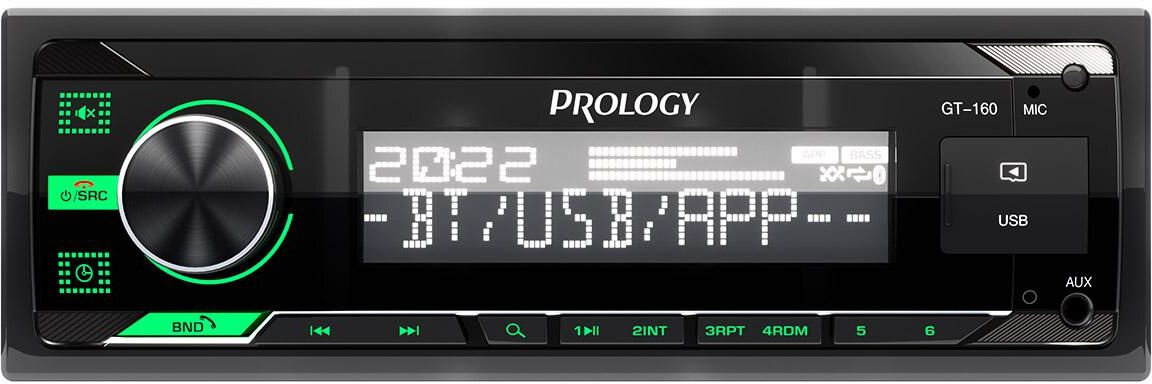Автомагнитола Prology GT-160 1DIN 4х55 Вт, v4,2 ПДУ, A2DP, AVRCP, HSP, HFP (PRGT160)
