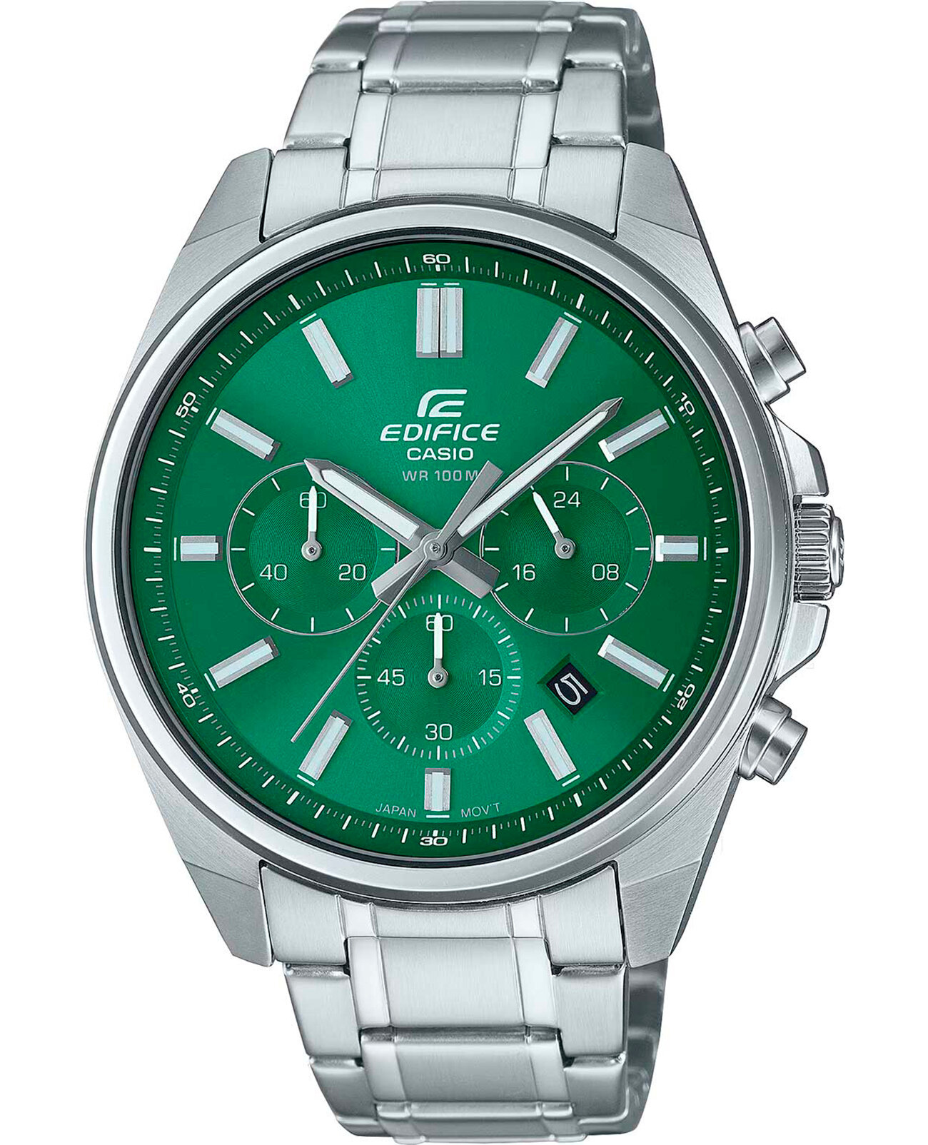 Наручные часы CASIO Edifice, зеленый/серебряный — фото 1