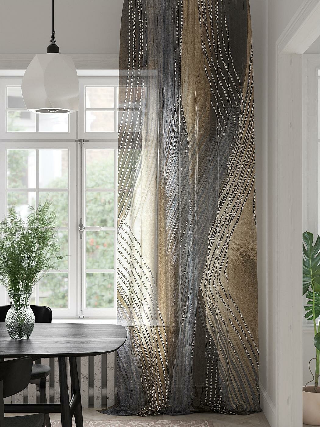 Тюль AT HOME Ференмир высота 280 см, ширина 150 см, крепление - шторная лента, Белый