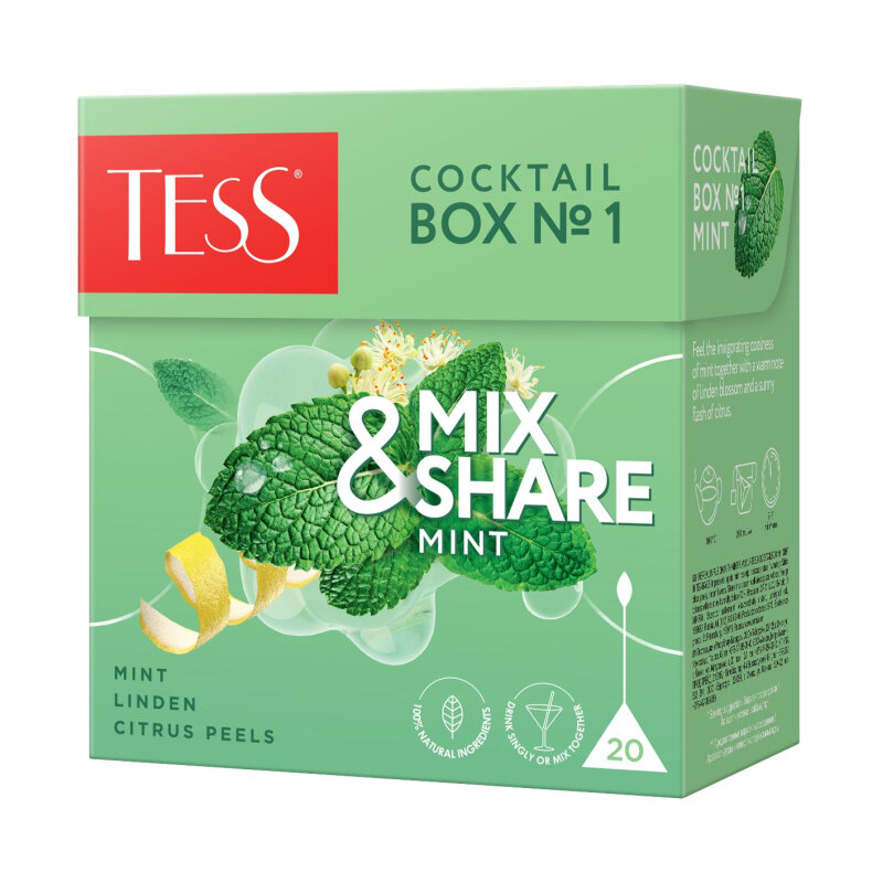 Чай TESS Коктейль Бокс№1 Мята, 20пир 1760-12 1733220