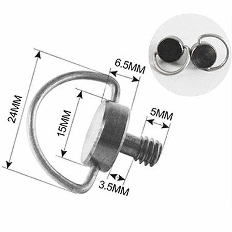 Винт 1/4 дюйма LS-072 с D-образным кольцом для фотокамер