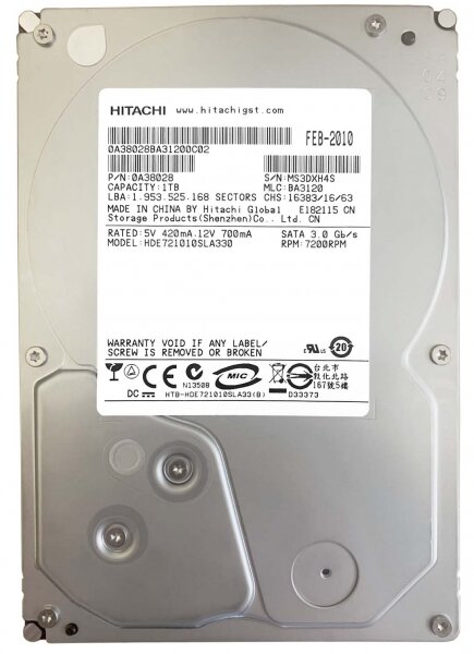 Жесткий диск Hitachi HDE721010SLA330 1Tb SATAII 3,5" HDD