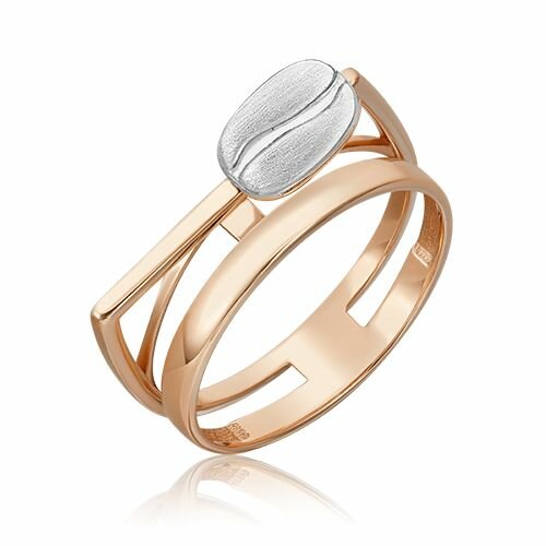 Кольцо, комбинированное золото, 585 проба, родирование