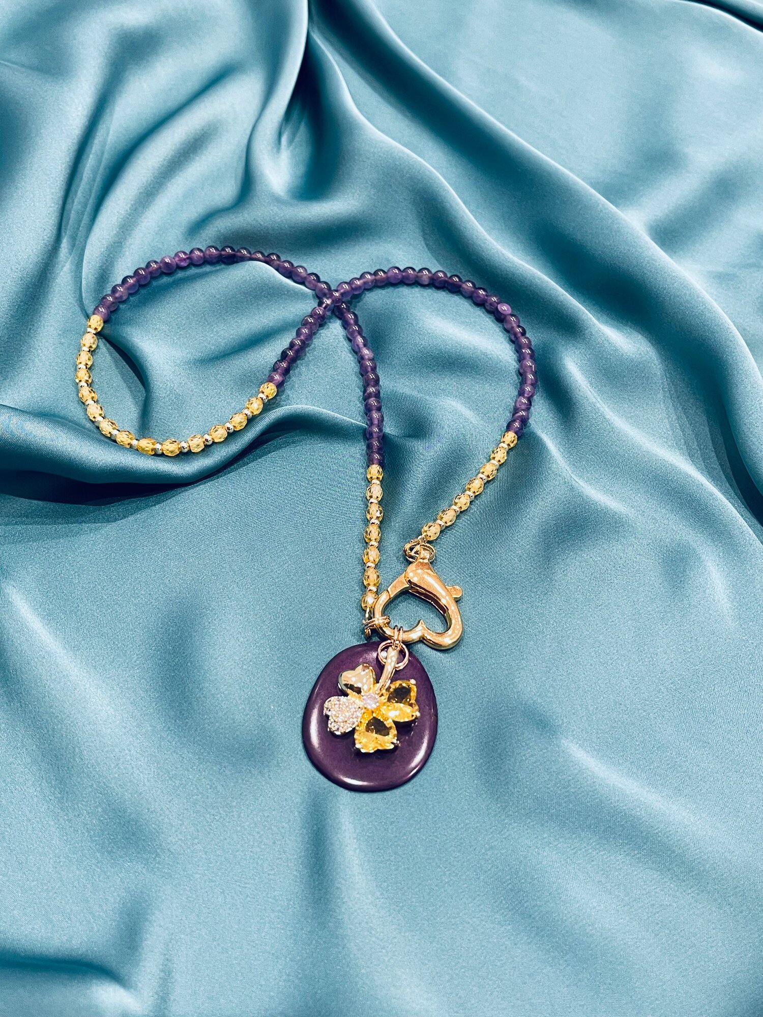Колье, аметист