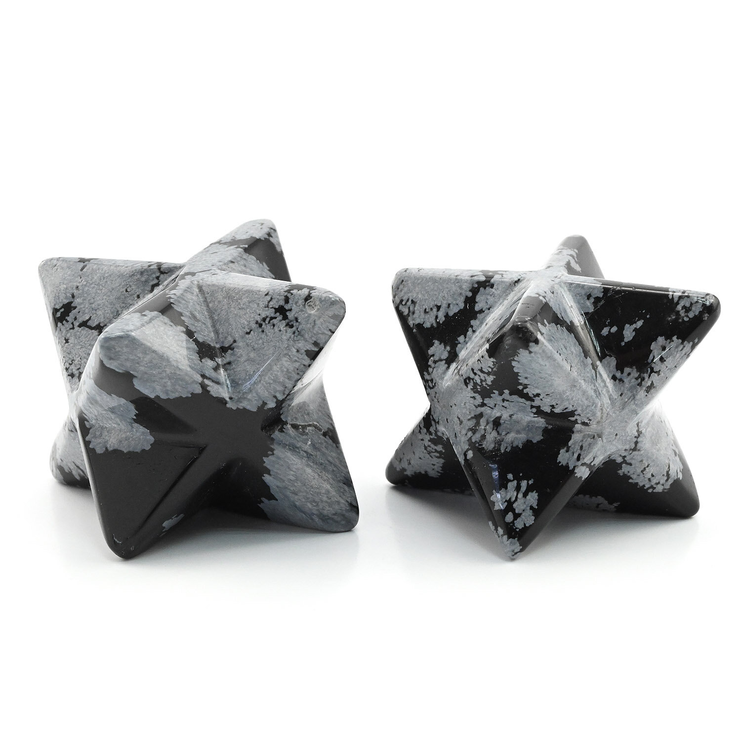 Меркаба из обсидиана снежного 40*30*50мм, (8-16) .