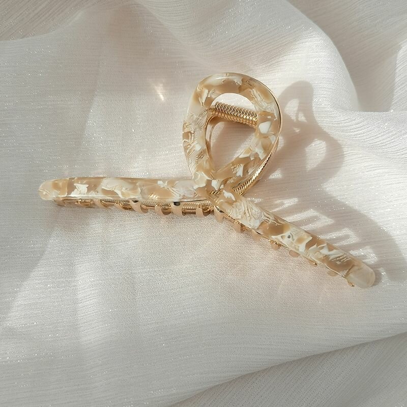 Высококачественная ацетатная заколка для волос женская летняя большая металлическая заколка в виде акулы заколка для волос