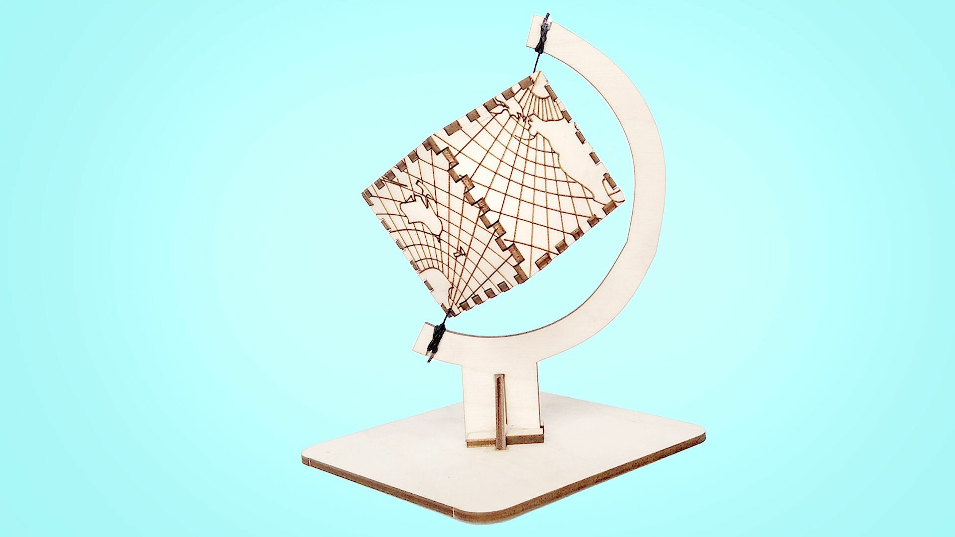 Квадратный глобус - сборная модель