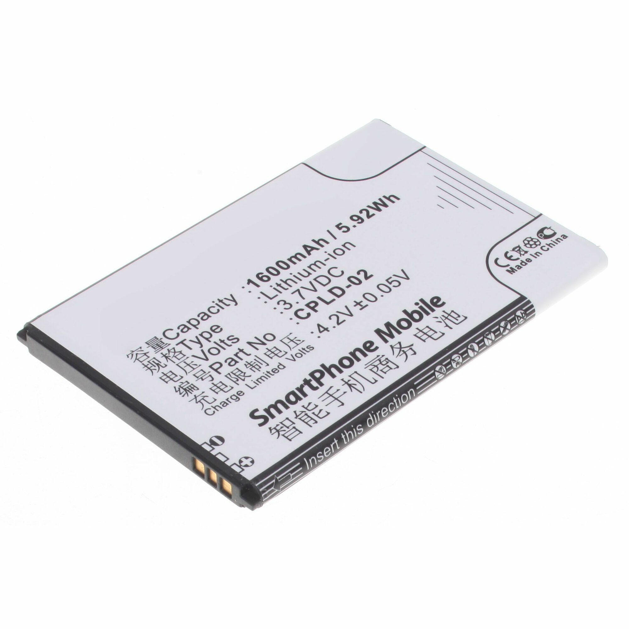 Аккумуляторная батарея iBatt 1600mAh для телефонов Coolpad 7728