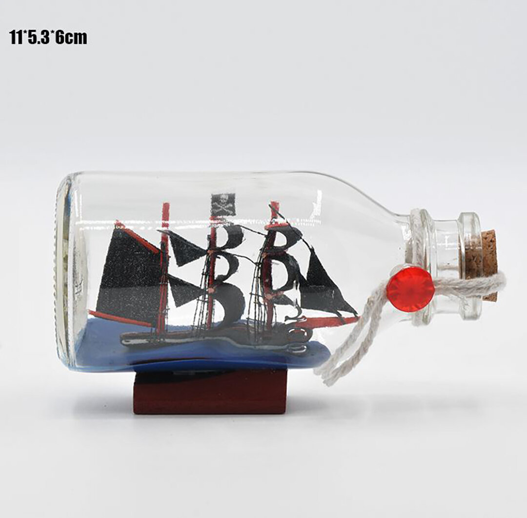 Корабль в бутылке Pirate Ship 11х5х6 cm, Стекло