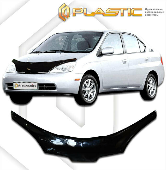 Дефлектор капота Toyota Prius NHW10, NHW11 1997-2003 Classic черный exclusive