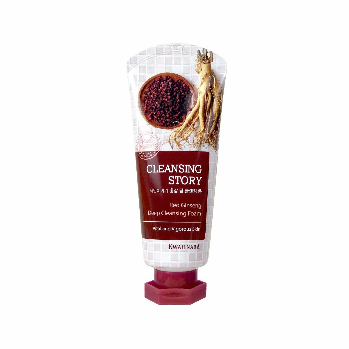 WELCOS Очищающая пенка для умывания лица Cleansing Story Red Ginseng Deep Cleansing Foam