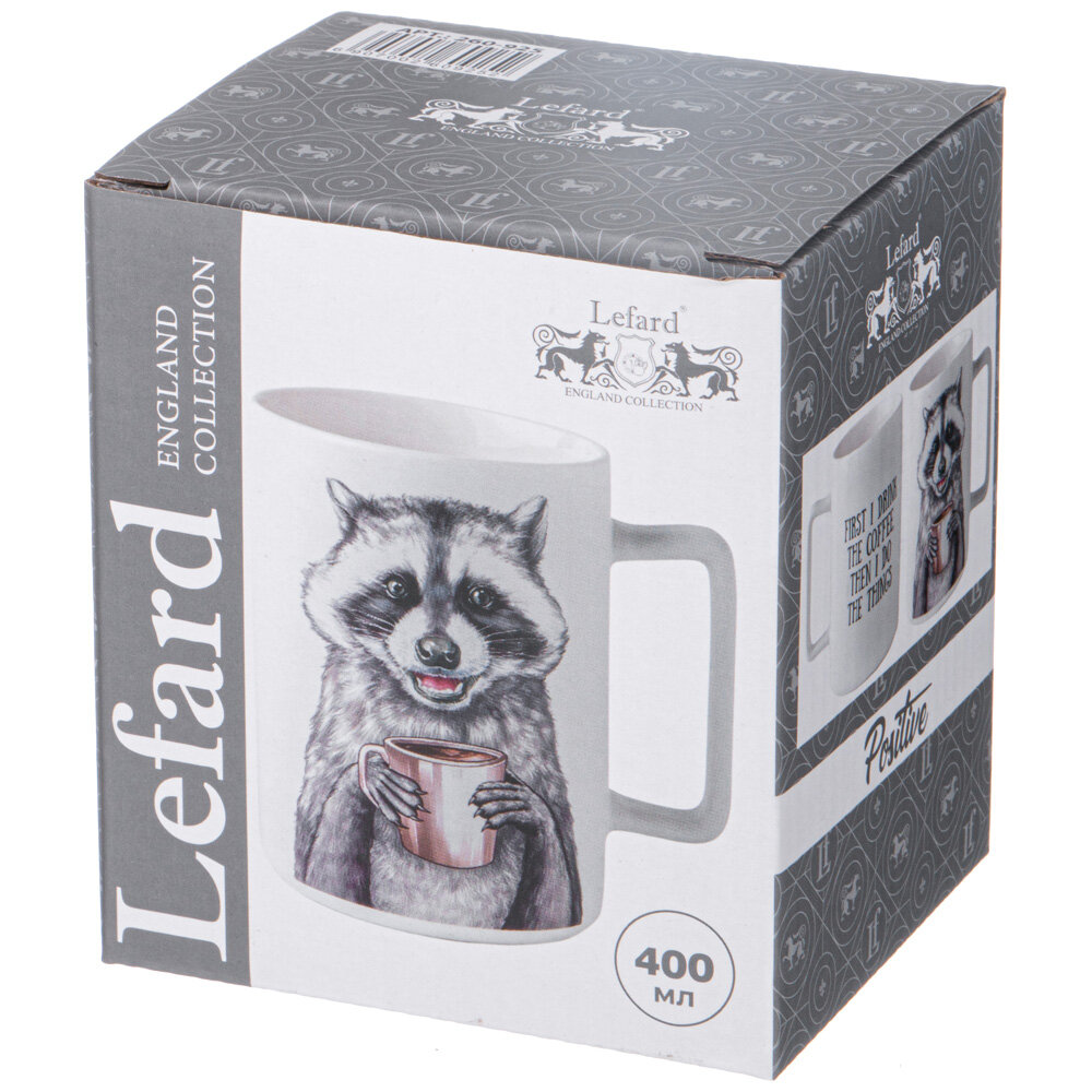 Кружка LEFARD Positive 400мл фарфор прикольная в подарок для кофе
