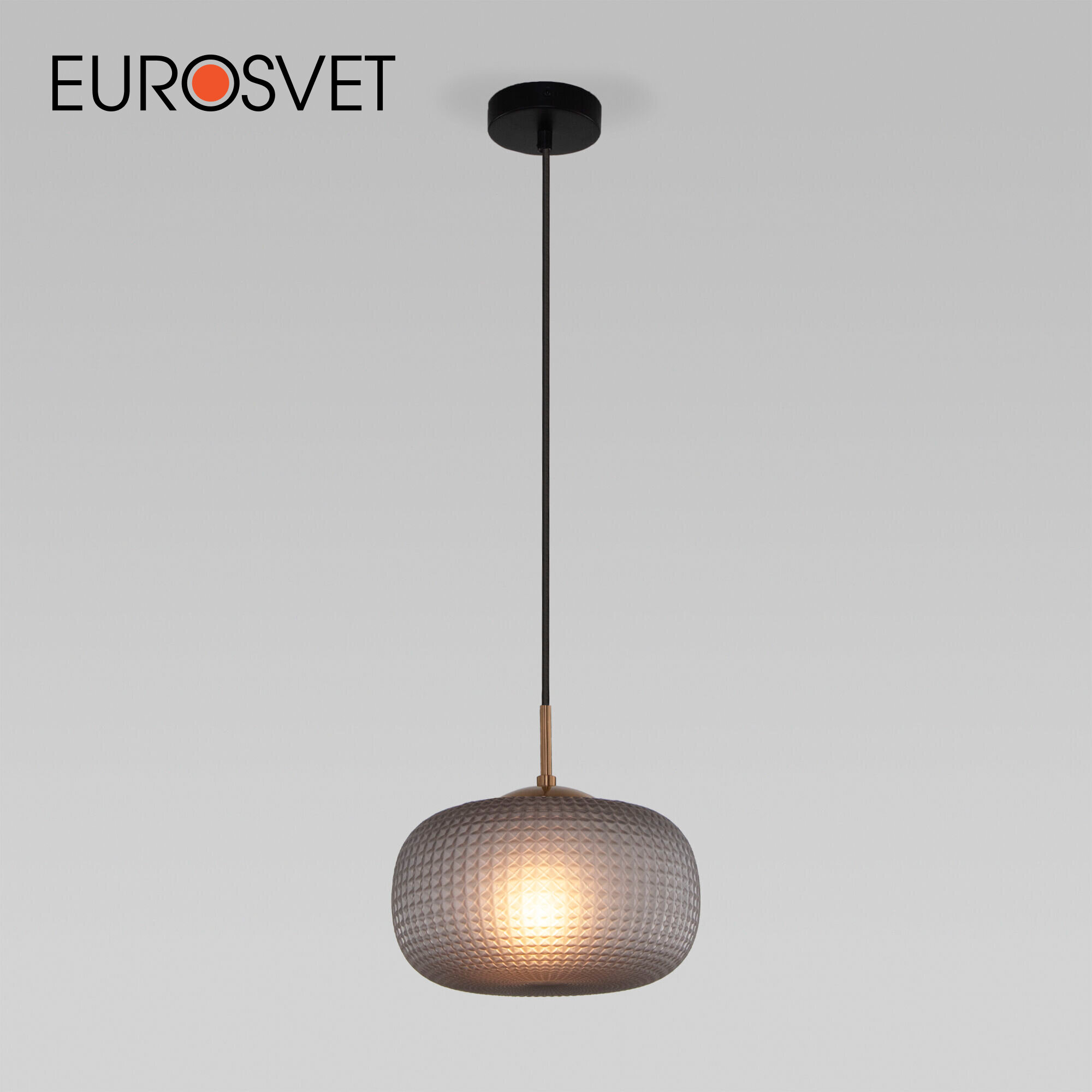 Подвесной светильник Eurosvet Gem 50262/1, E27, 60 Вт, серый