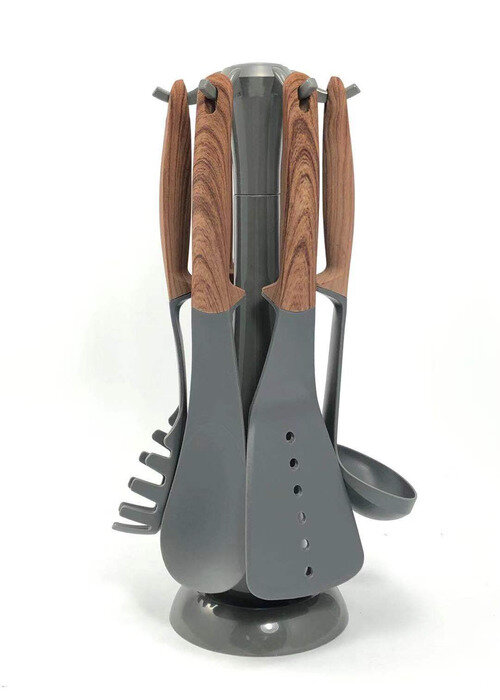 Набор кухонных принадлежностей KAMILLE с подставкой, 7 предметов