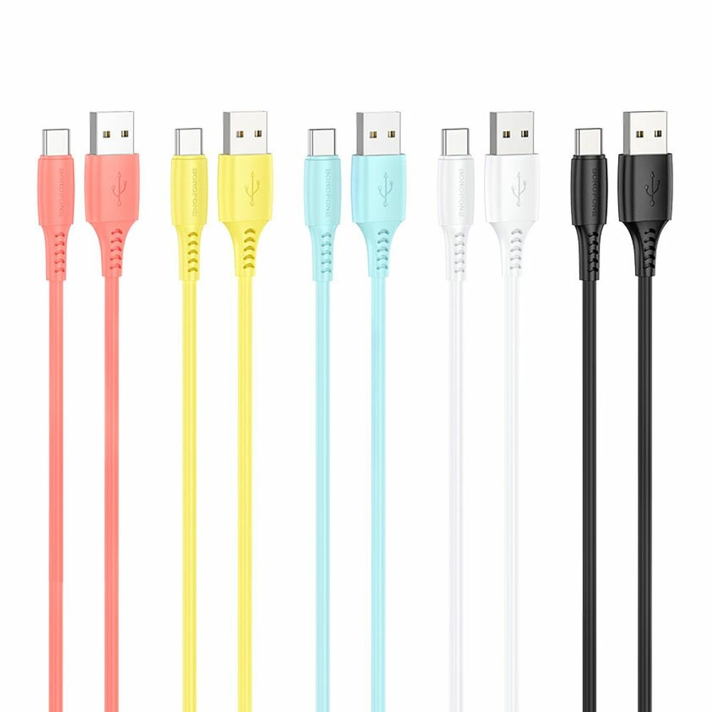 Комплект USB кабелей BOROFONE BX40 Multicolor Superior Type-C, 3А, с ароматом конфет, упаковка 30шт.