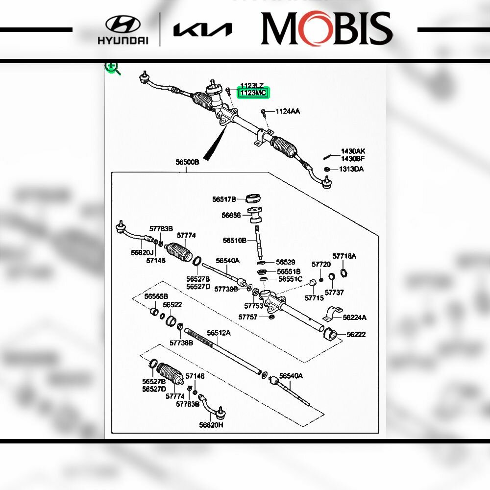 Болт подраМника 2 шт. для Hyundai Solaris, Creta, Genesis, Getz, I20, I30, Ix20, Ix35, Sonata, Tucson; KIA Carens, Ceed, Cerato, K3, Optima, Rio, Soul, Sportage / арт. 1123412506K / бренд MOBIS