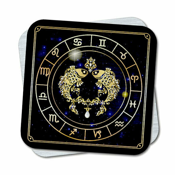 Магическая карта Знаки Зодиака - Рыбы, оберег от сглаза и порчи, талисман удачи, кошельковый сувенир - амулет на деньги, подарок на 23 февраля мужчине или на 8 марта женщине