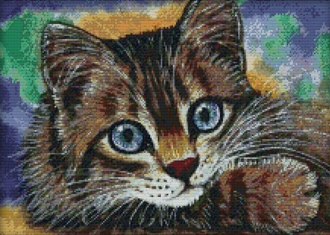 Набор для вышивания "Кот"/ Вышивание крестиком / Набор для творчества/ Размер 40х50 см