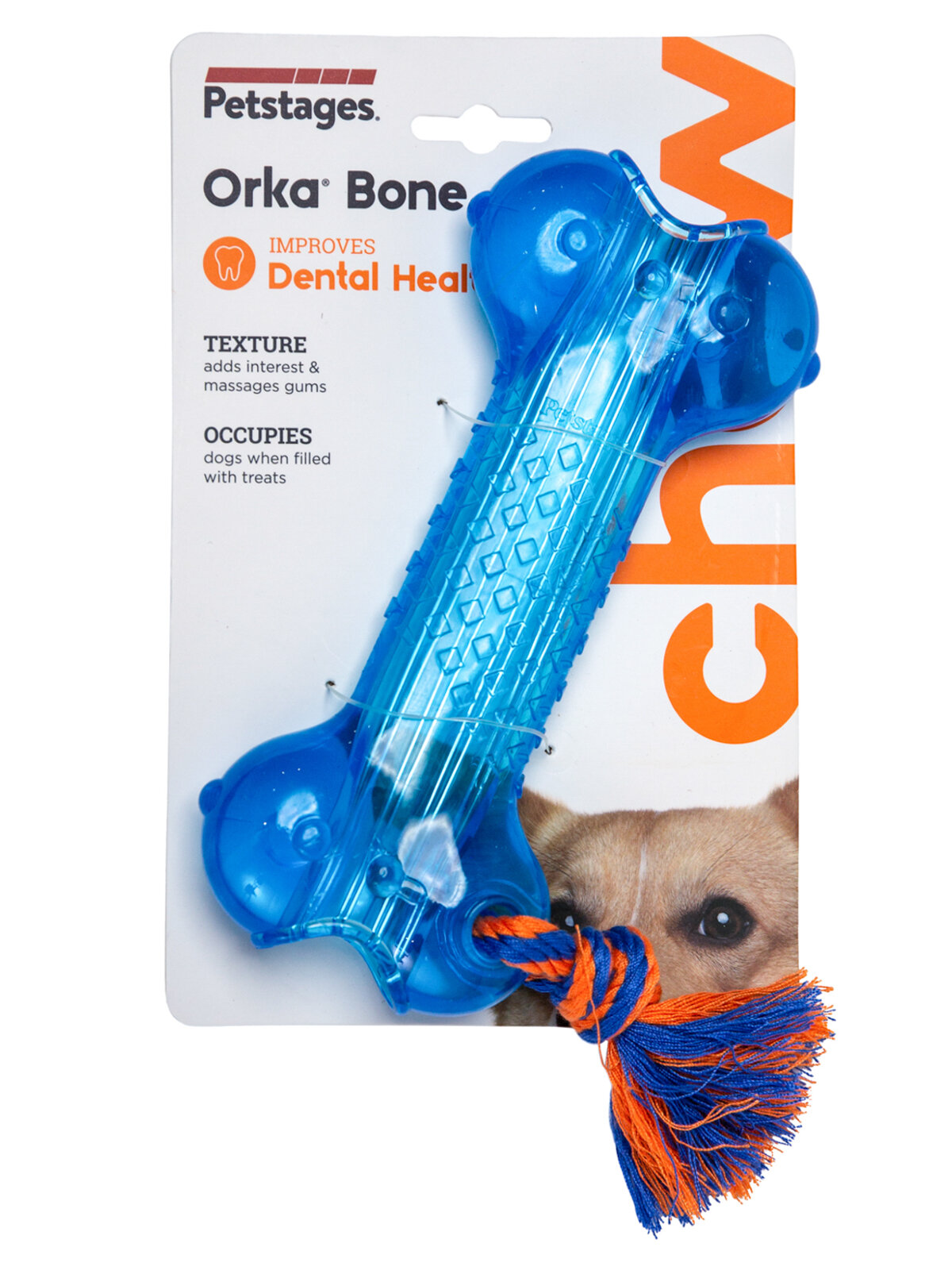 Игрушка Petstages "Орка", для собак, жевательная, синтетическая резина, голубая, 23 см