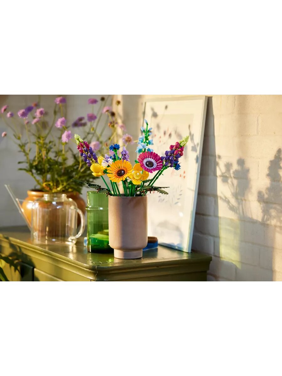 Конструктор Букет полевых цветов 939 деталей, совместим с Лего