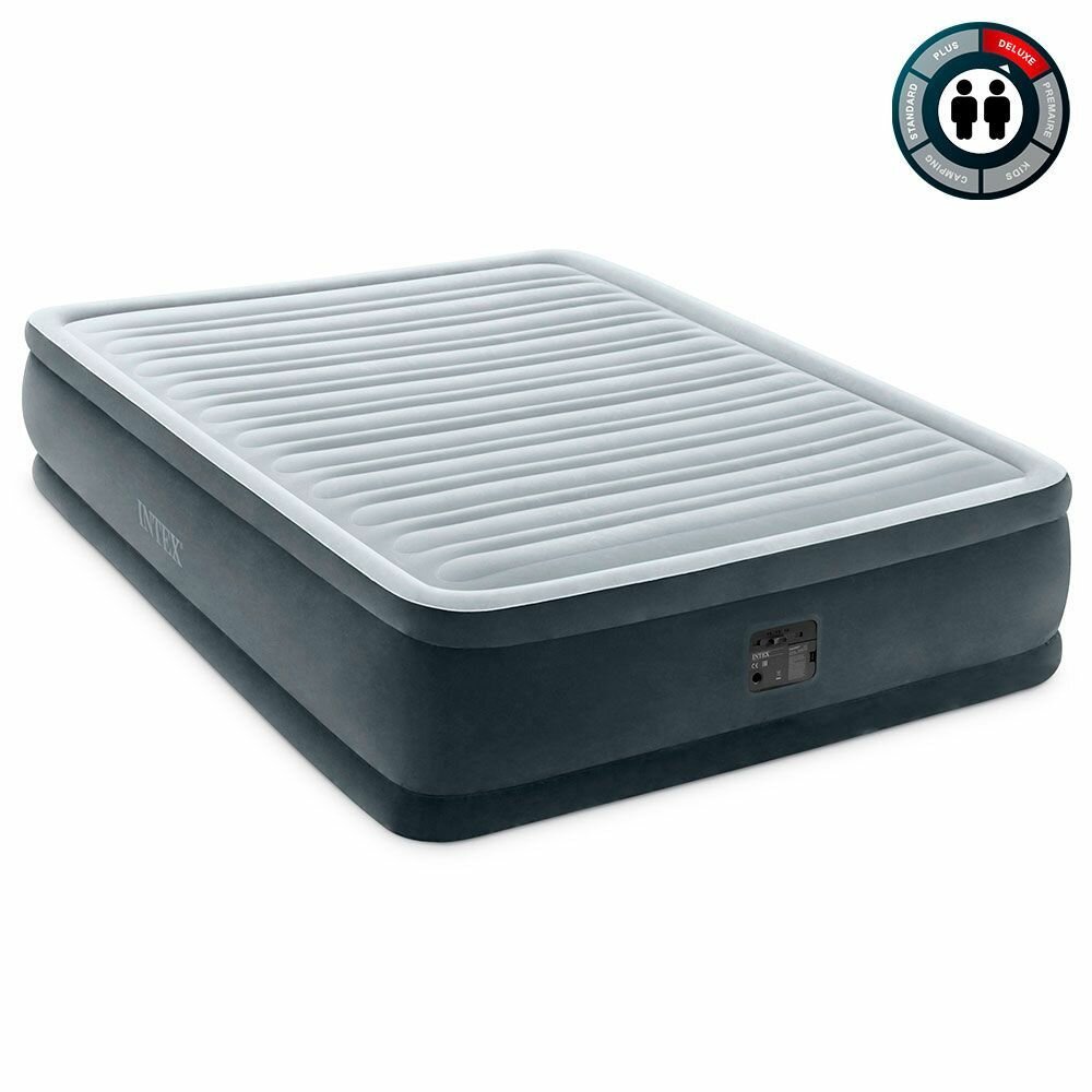 Надувная кровать Intex "Comfort-Plush" 64414 Серый, Синий 3016183001