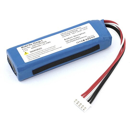 Аккумуляторная батарея VB Parts VBPARTS для JBL Charge 3 GSP1029102A 6000mAh 3,7V (обратная полярность)