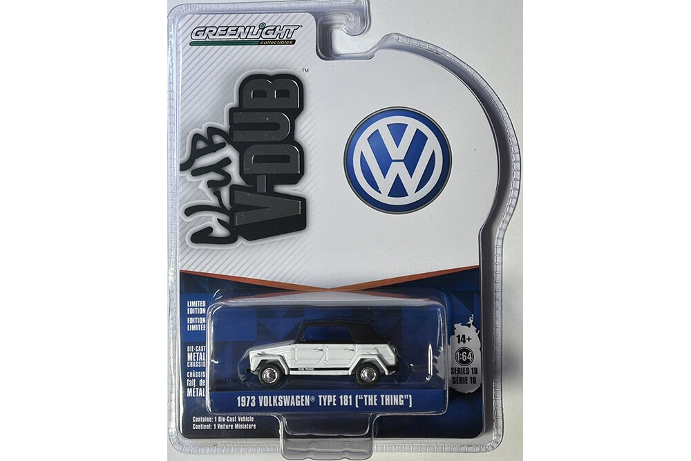 Модель коллекционная GREENLIGHT Vw volkswagen thing (type 181) 1973 white/black soft top (длина модели 6-10 см)