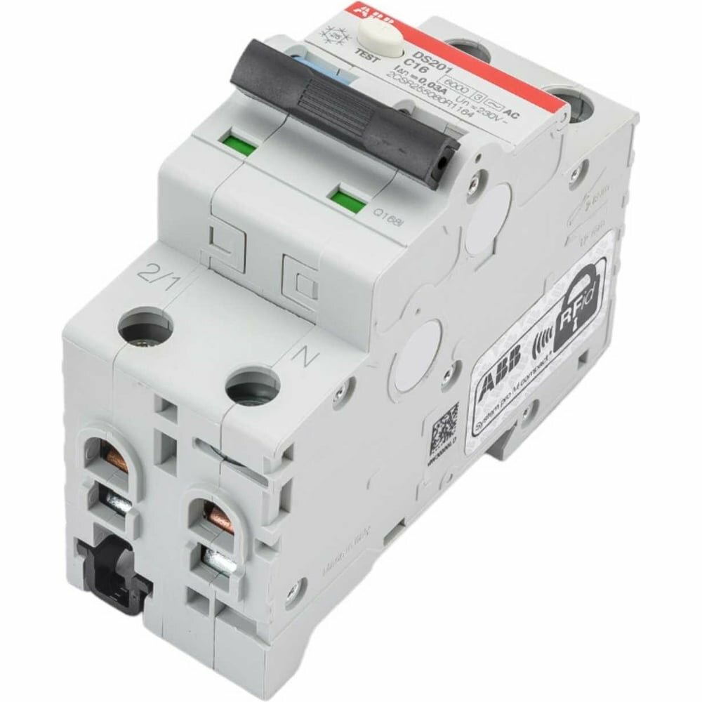 Автоматический выключатель дифференциального тока ABB DS201 C16 AC30 2CSR255080R1164