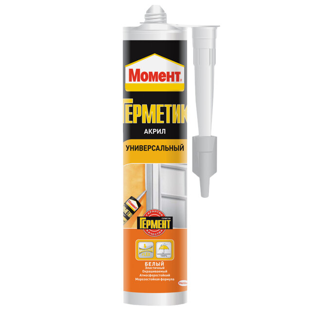 Герметик момент акриловый, морозостойкий, Белый, 280 мл