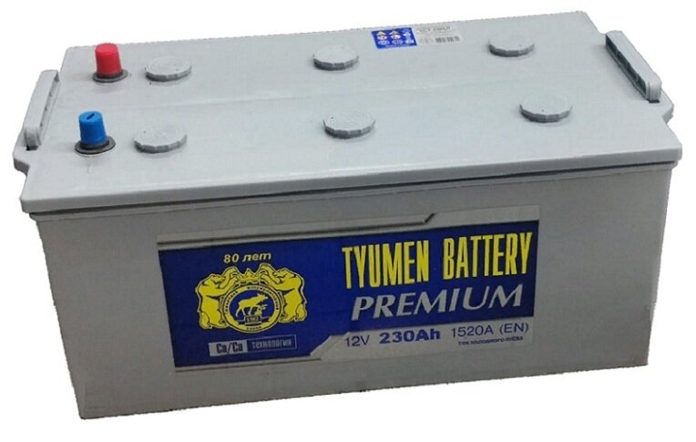 Аккумулятор автомобильный TYUMEN BATTERY PREMIUM 230 А/ч 1520 А прям. пол. (3) Евро авто (518x278x235) 6СТ-230LR