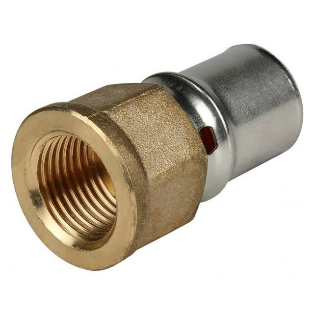 STOUT соединитель пресс 1/2ВРх20 латунь, трубопроводный фитинг для сварки и монтажа