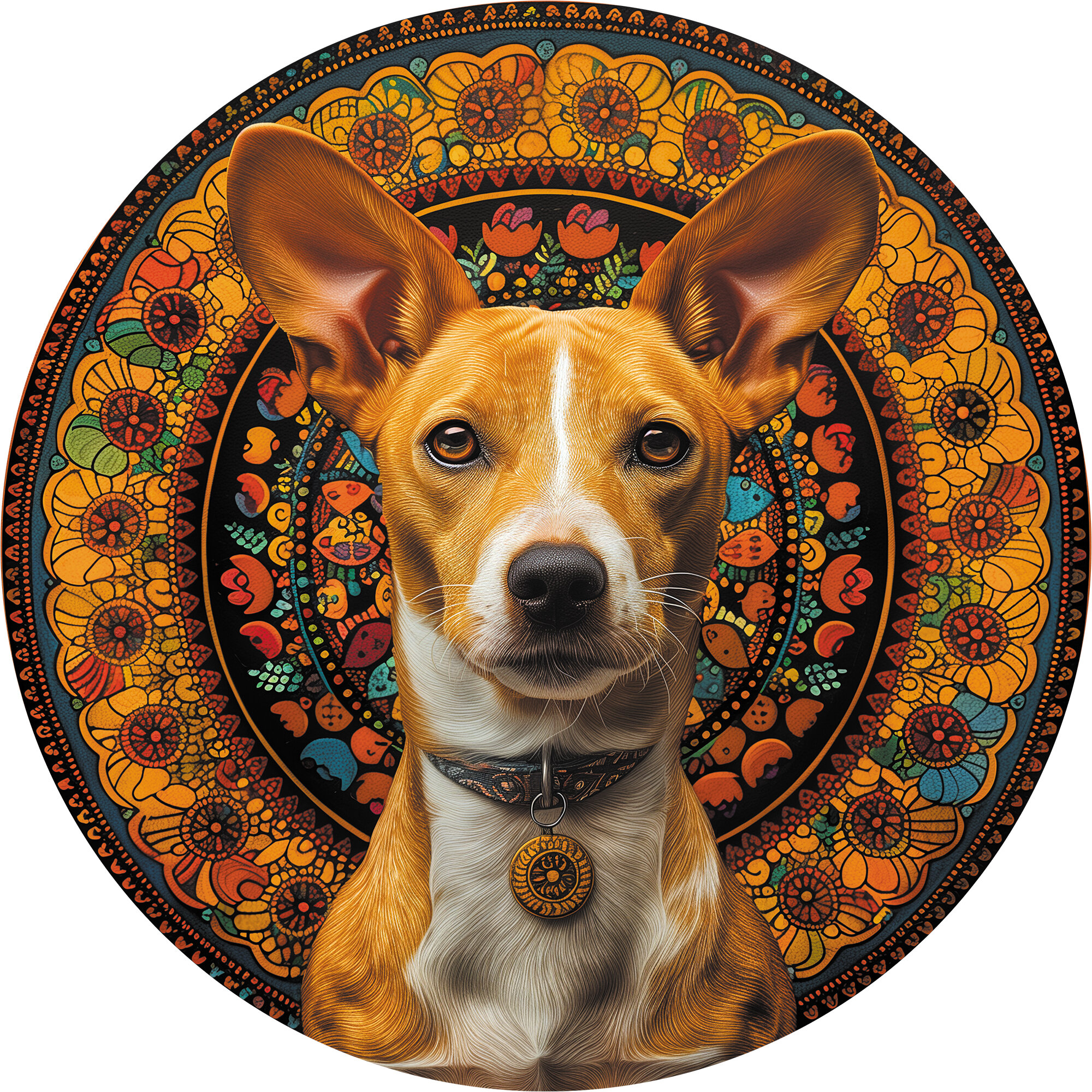 Деревянный пазл "Басенджи" коллекции "Мир собак" / 30х30см, 260 деталей / Подарок для взрослых и детей