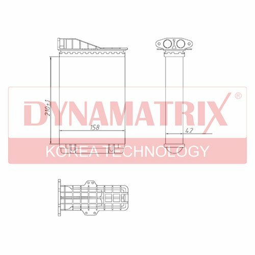 Радиатор печки Dynamatrix-Korea DR73258 для Renault Avantime, Espace III