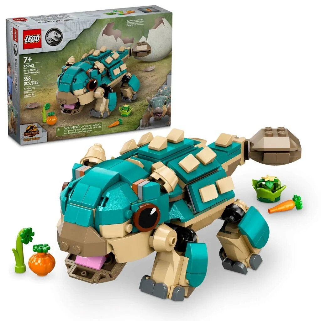 Конструктор LEGO Jurassic Worl 76962 Малыш Бампи: анкилозавр, 358 дет.