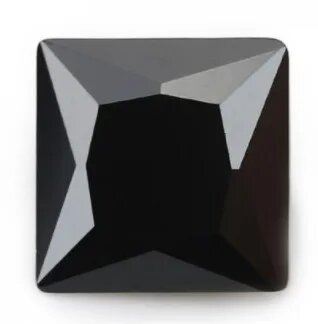 Бусины из кубического циркония RUIXUNGEM Черный, 7x7mm 5pcs, Black