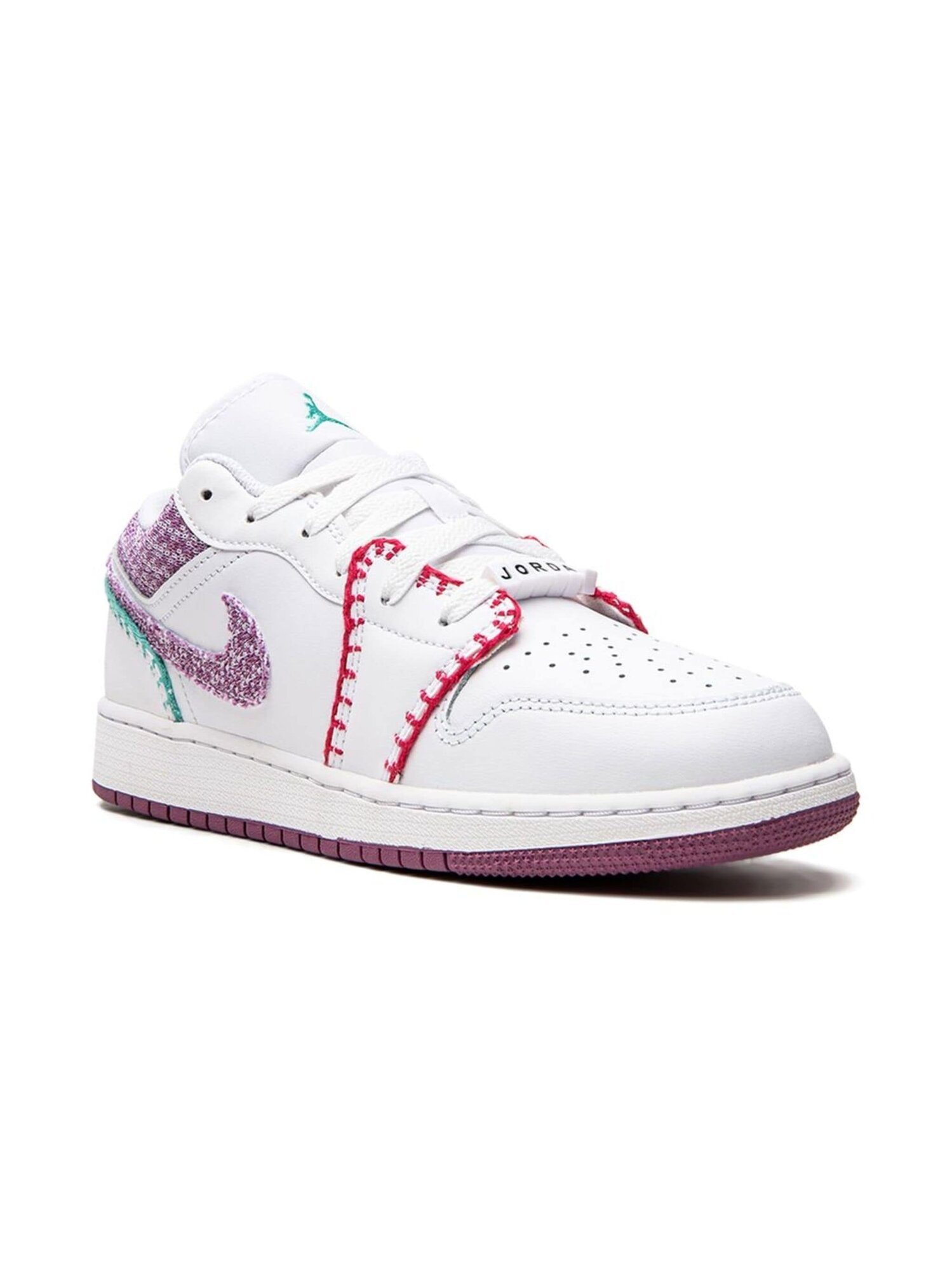 Кроссовки Air Jordan 1 Low White Light Bordeuax
