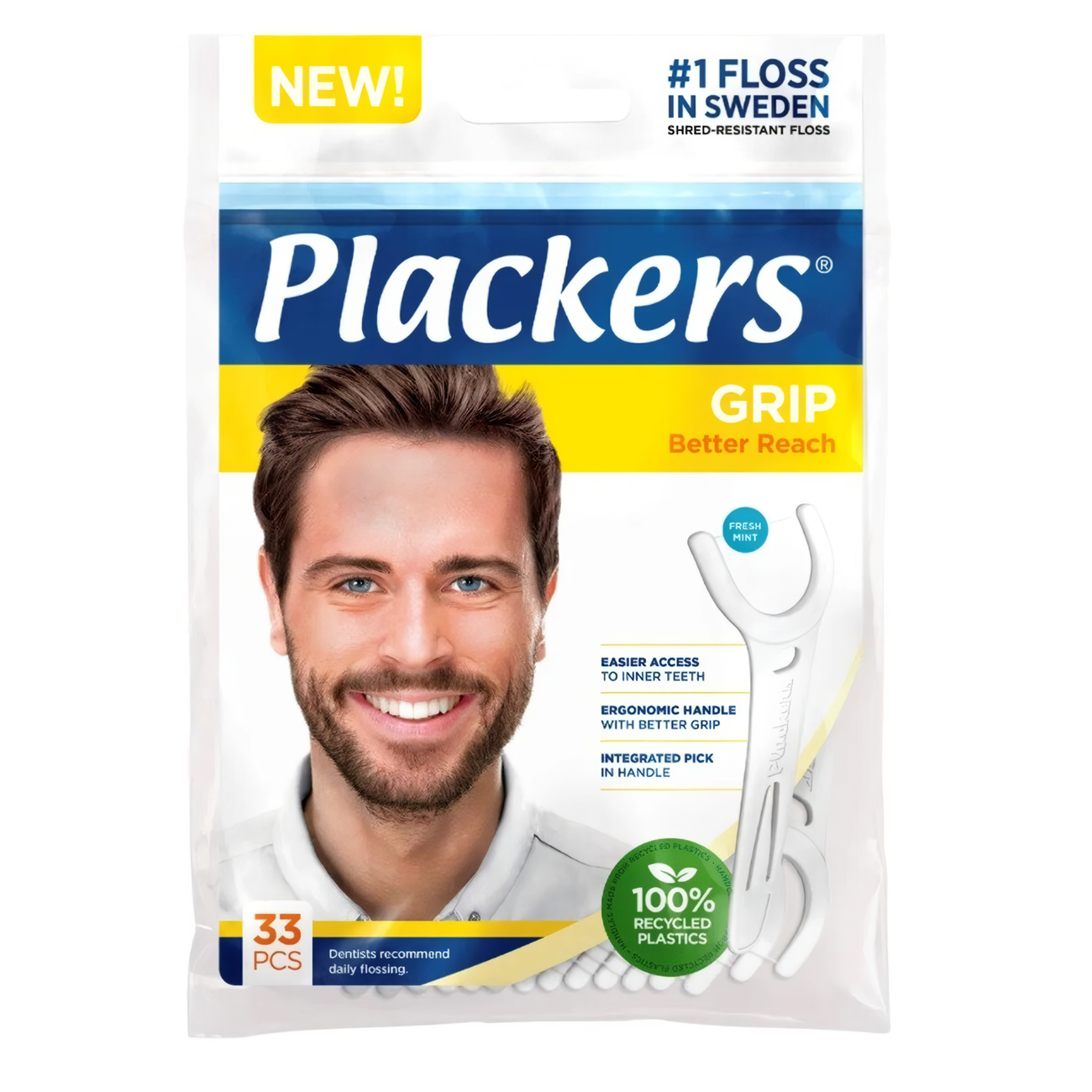 Флоссеры Plackers Back Teeth, 75 шт — фото 1