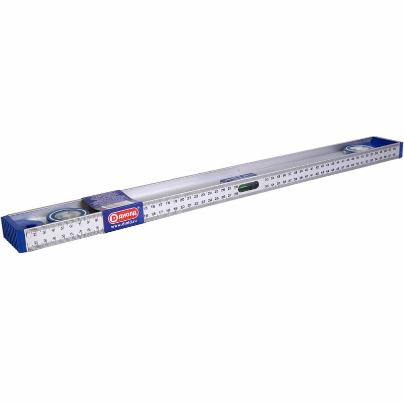 Уровень строительный магнитный трех пузырьковый алюминиевый Диолд