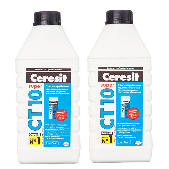 Гидрофобизатор для защиты швов Ceresit CT10 1 л (2 шт.)