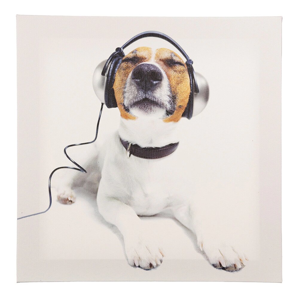 Картина Postermarket "Собака", холст канвас, пастель, 30x30 см, в раме