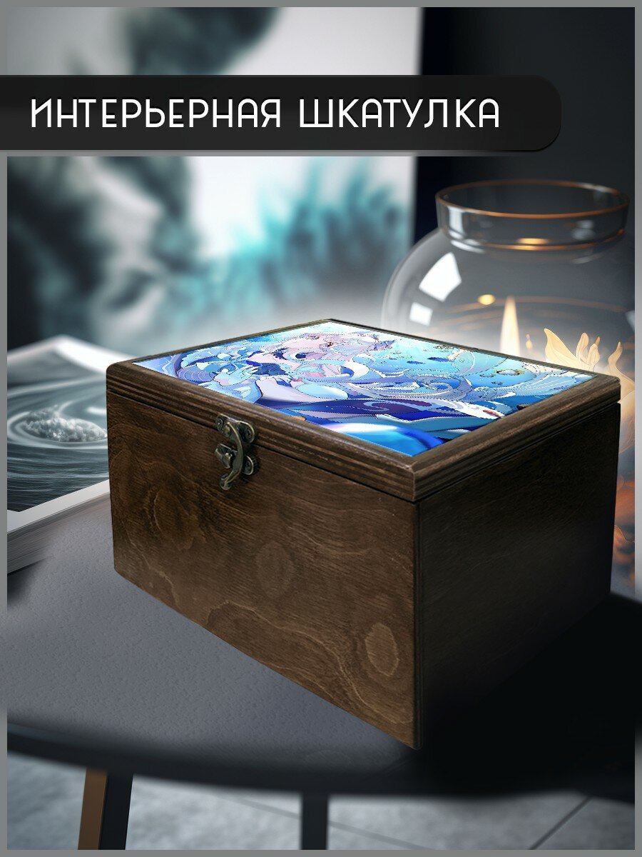 Шкатулка интерьерная для украшений универсальная 22x17x12 см игра Genshin impact (Геншин импакт, Кокоми, PC, PS, Xbox, Switch) - 2092
